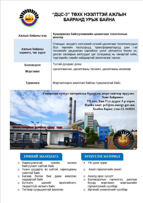 Ажлын байрны зар